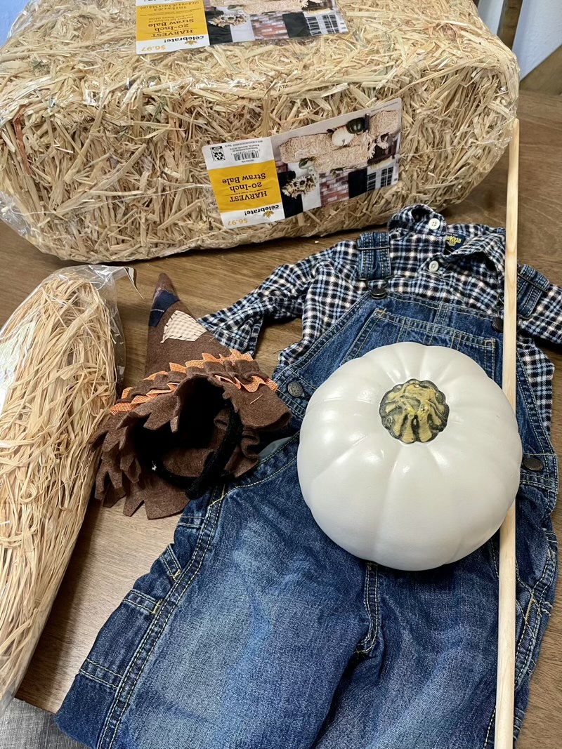 How to Make a Cute Scarecrow for Your Front Porch - Bliss This Mess