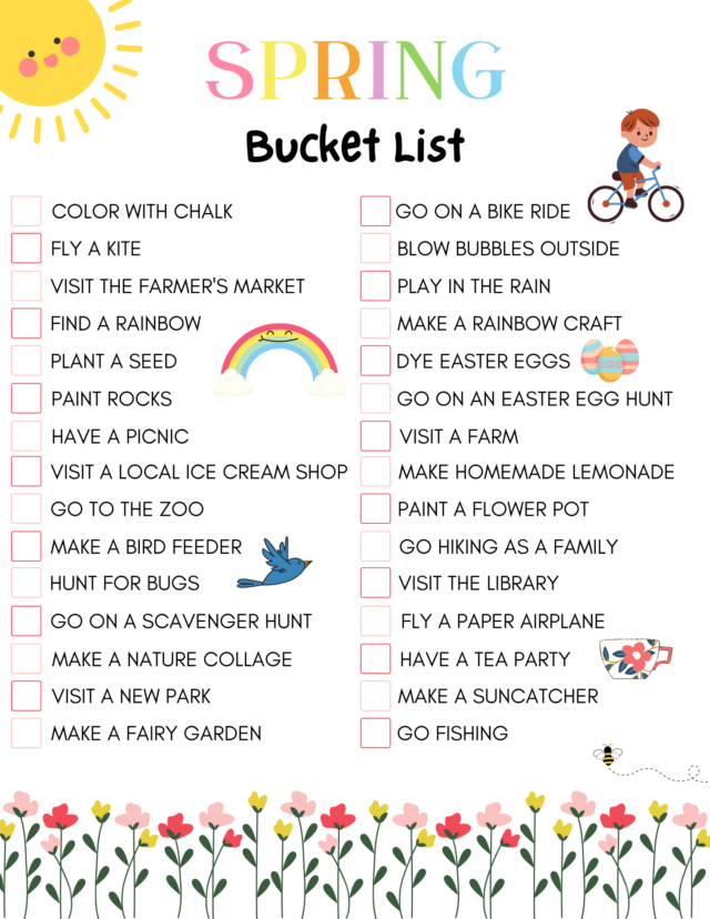 30 Spring Bucket List Activities Your Kids Will Love - Bliss This Mess